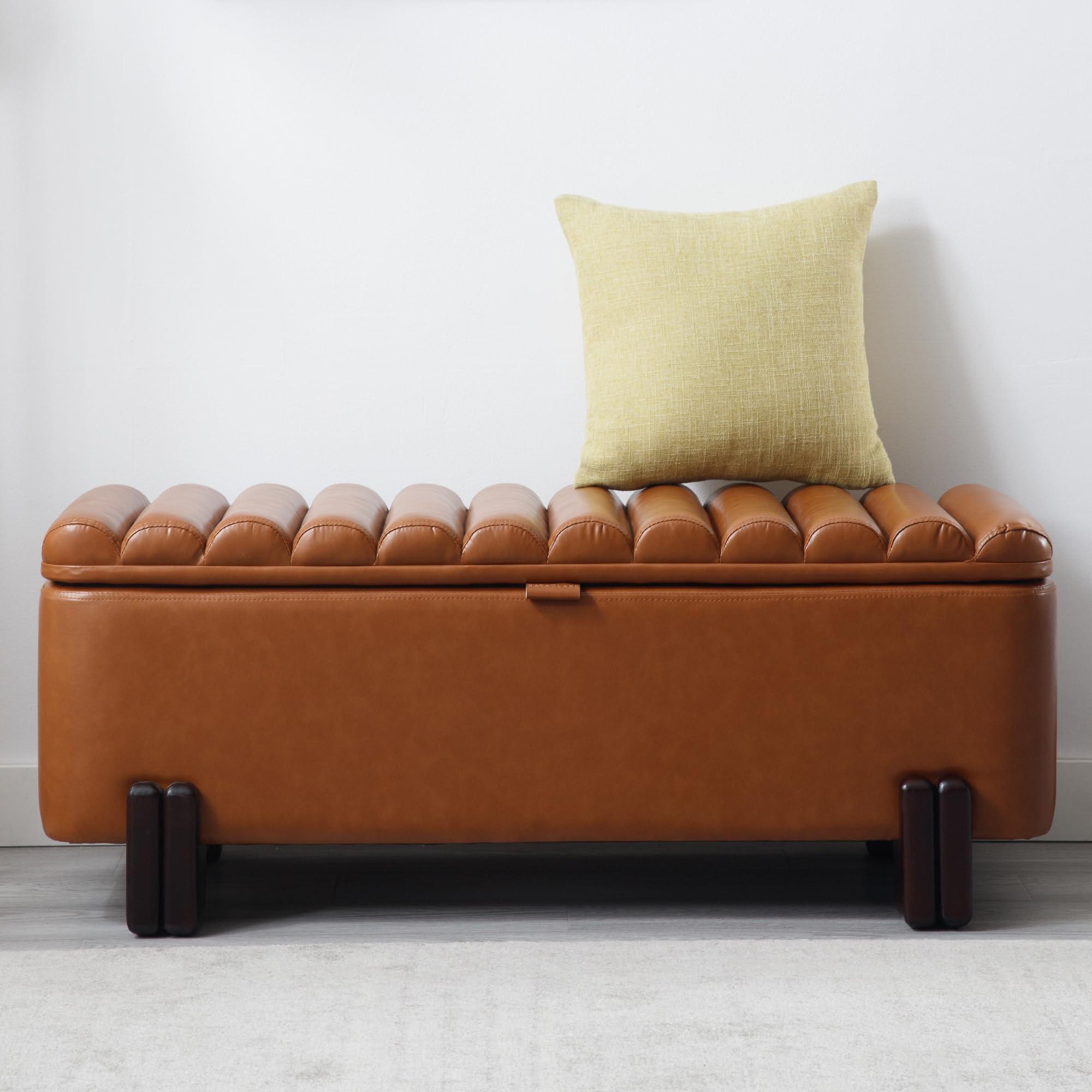 Amazon.com: LZAREAL Wavy Ottoman Storage Bench Multi-Functional Narrow ...