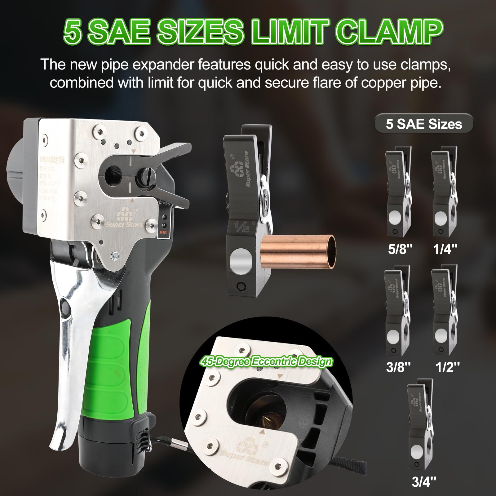 Snapklik.com : Rogvoc Power Flaring Tool Kit, 1/4" - 3/4" HVAC Electric ...