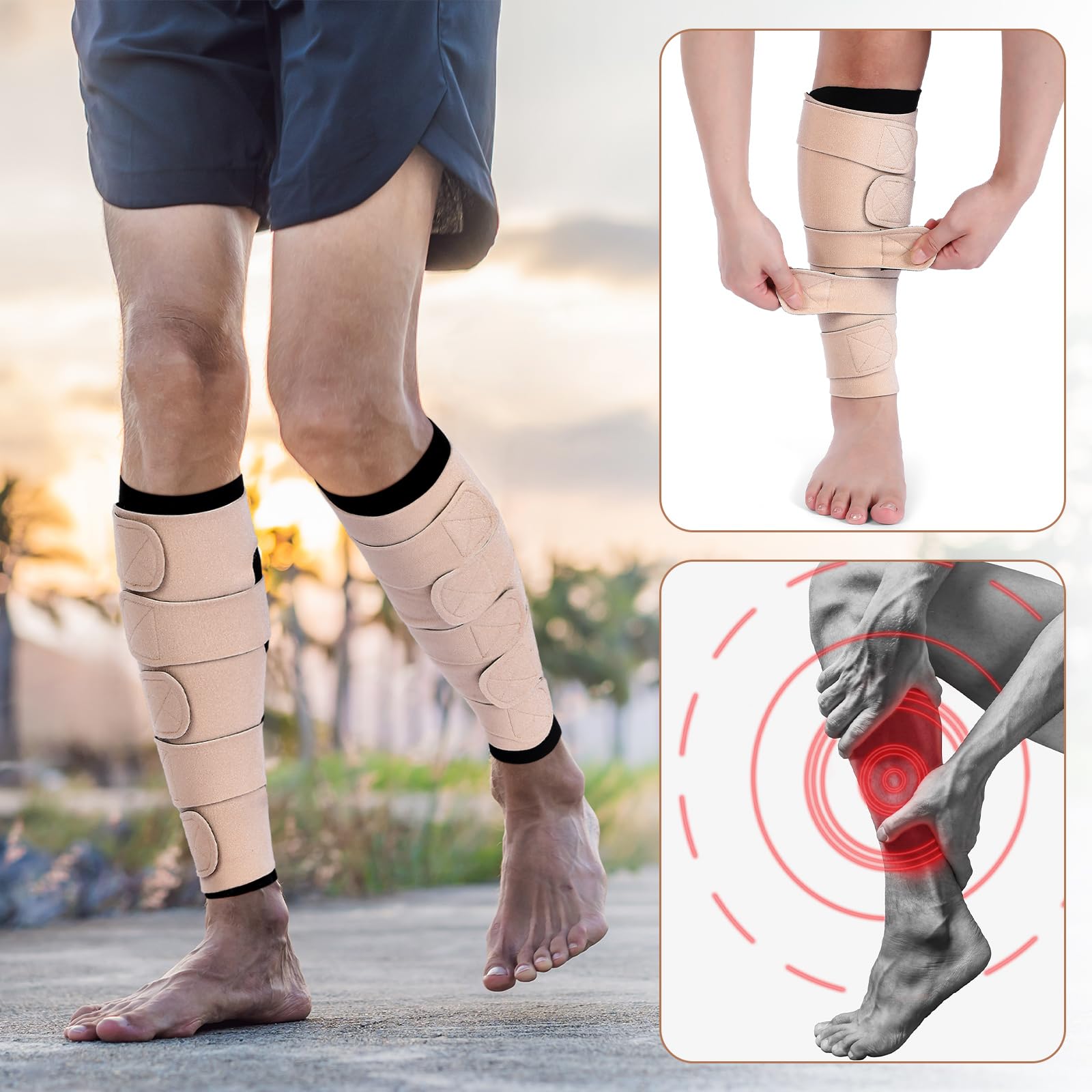 Snapklik.com : Croknit 3 Pairs Lymphedema Compression Leg Wraps ...