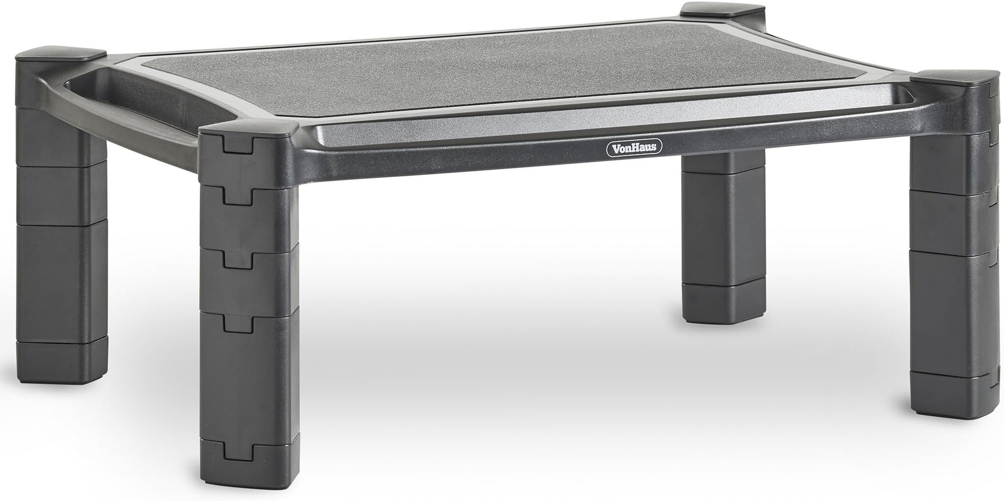 VonHaus Plastic Monitor Stand for Desks, 4 Level Height Adjustable ...