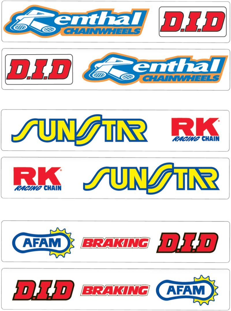 Amazon.com: Factory Effex Universal Swingarm Graphics - Renthal/DID ...