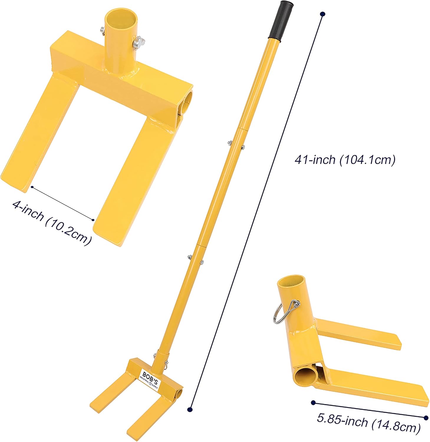 Buy BISupply Pallet Buster Tool in Yellow with 41in Long Handle – Deck ...