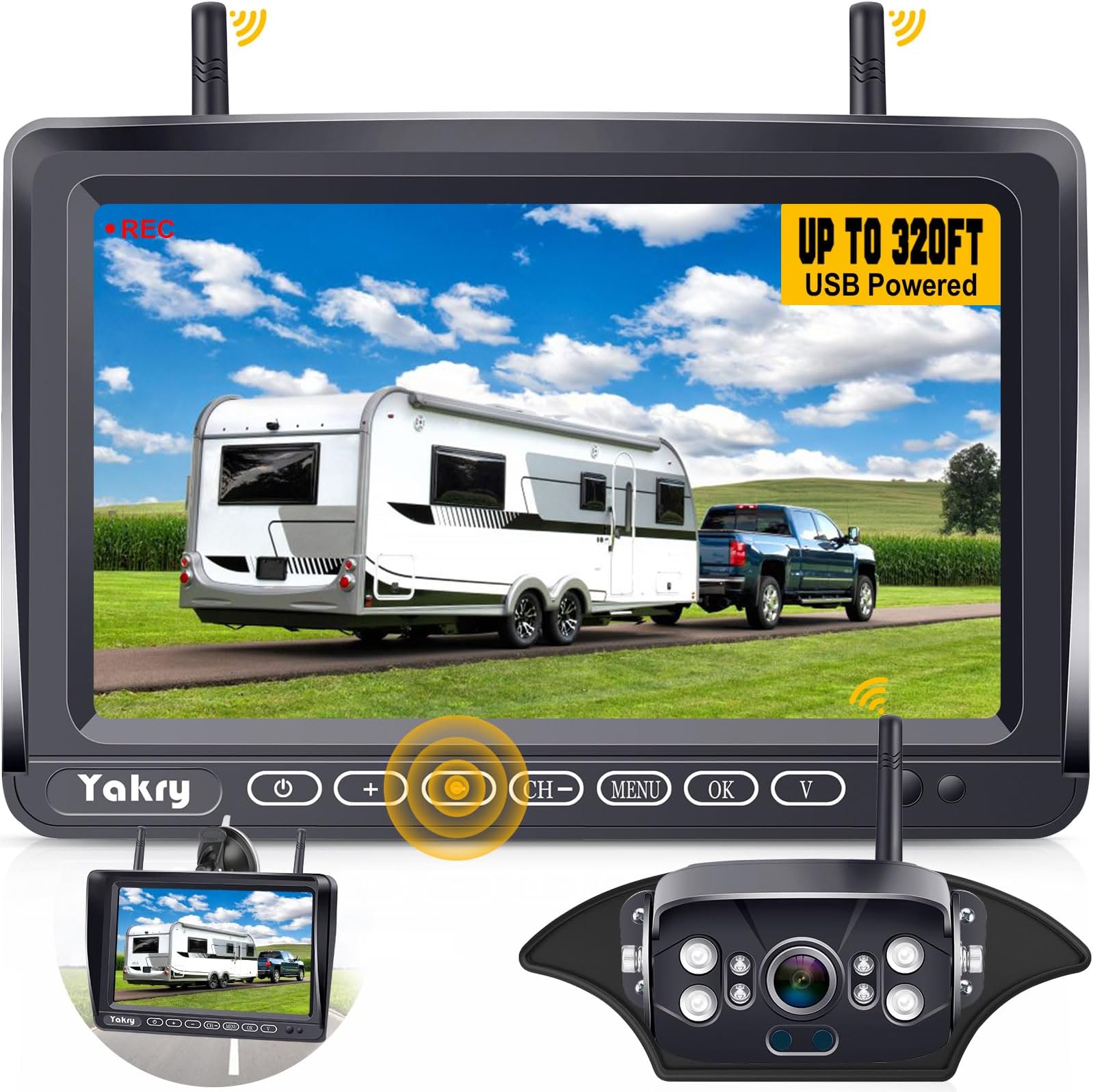 RV Backup Camera Wireless Plug and Play: Pre-Wired for Furrion System ...