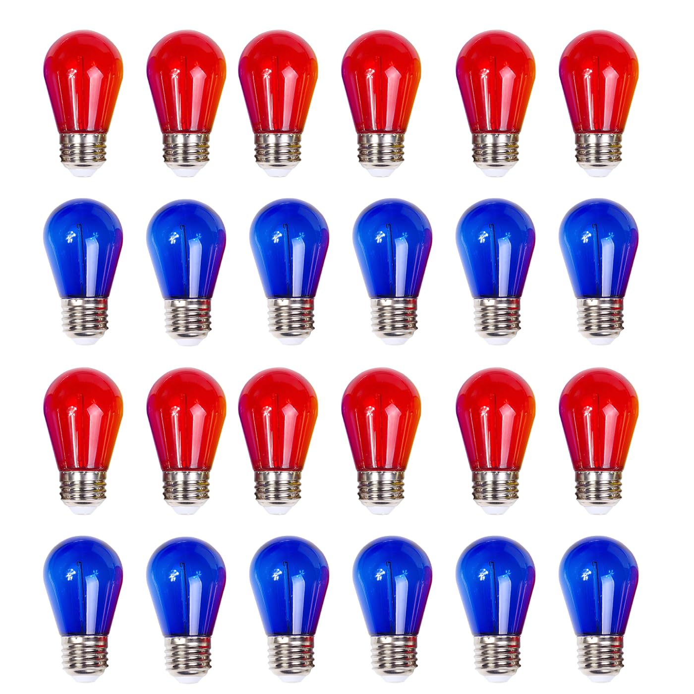 Snapklik.com : Visther 24-Pack S14 Colored LED String Light Bulbs ...