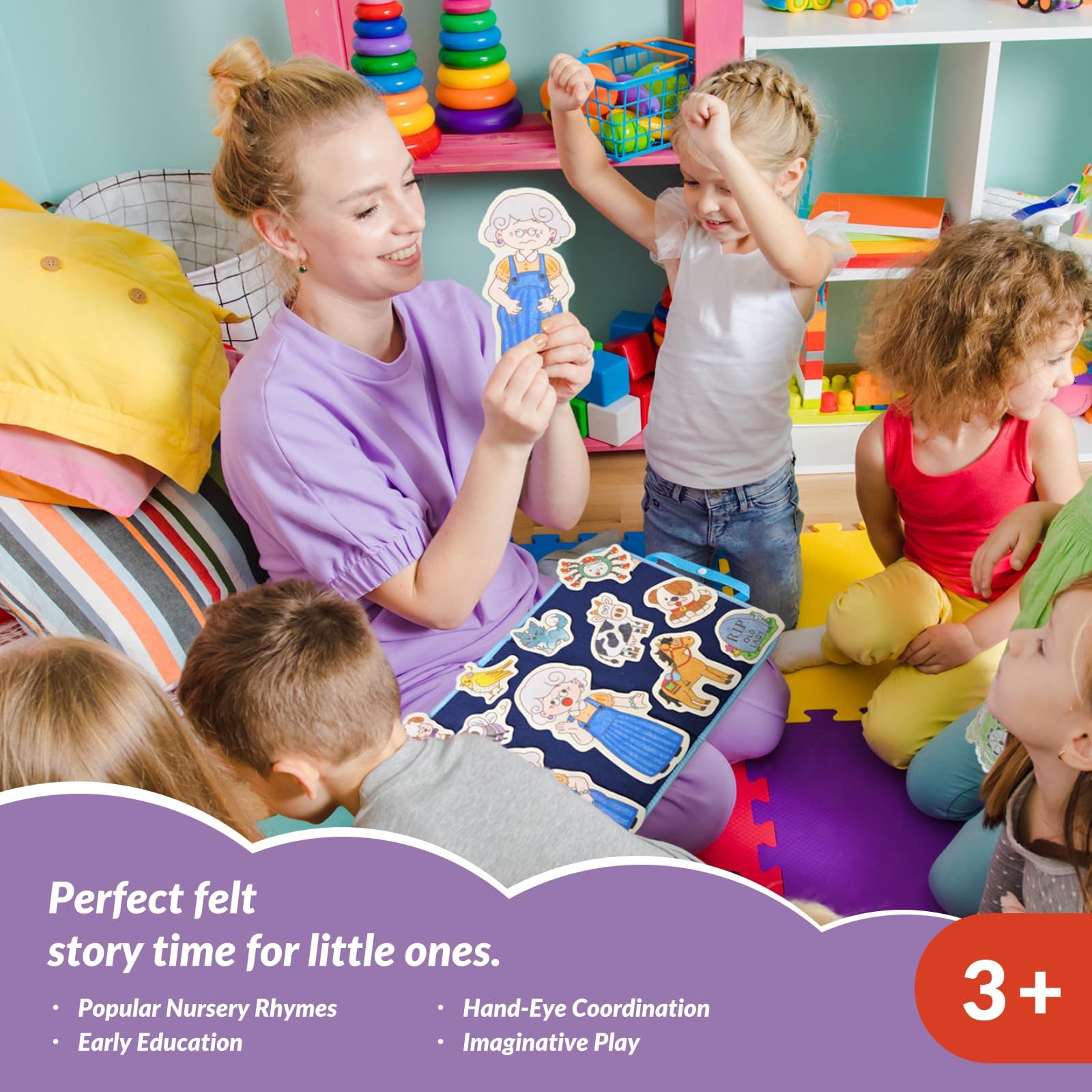 Snapklik.com : Felt/Flannel Board Story Set Of 4, PRECUT Felt Pieces ...