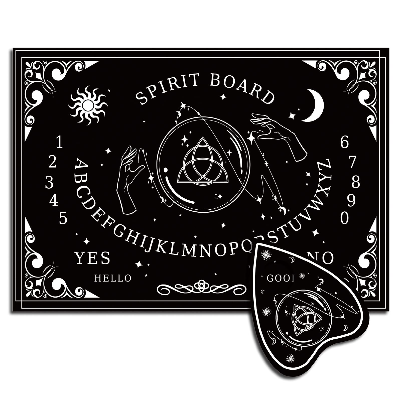 Amazon.com: CREATCABIN Wood Spirit Board Pendulum Board Wooden Talking ...