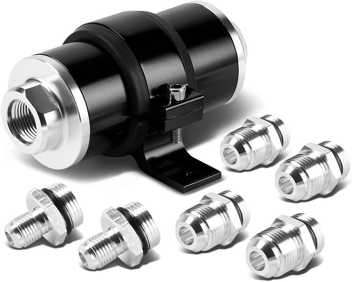 Amazon.com: Podavelle 8AN Billet Inline Fuel Filter 30 Micron Aluminum ...