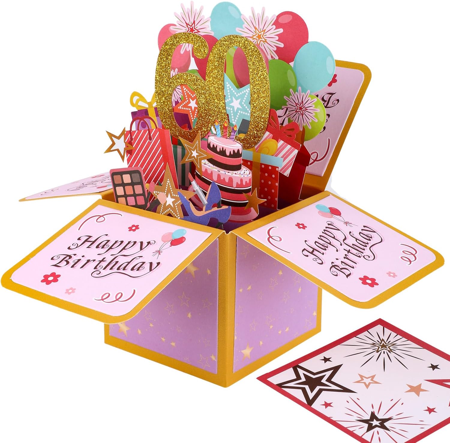 Happy Birthday Pop Up Card, Creative 3D Birthday Card with Classic ...