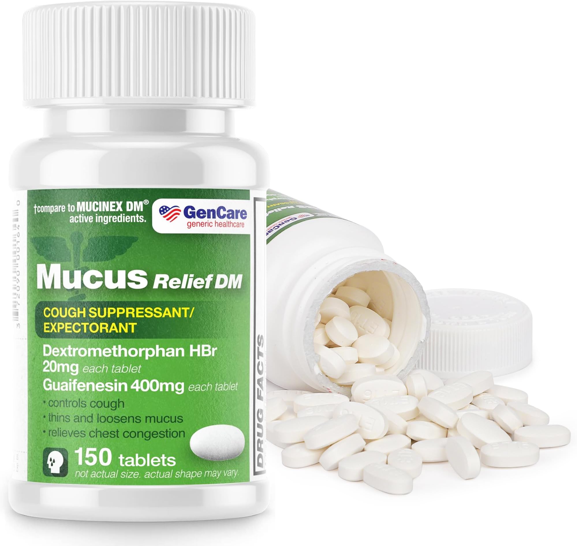 Amazon.com: Rugby Chest Congestion Relief DM Guaifenesin 400 mg ...