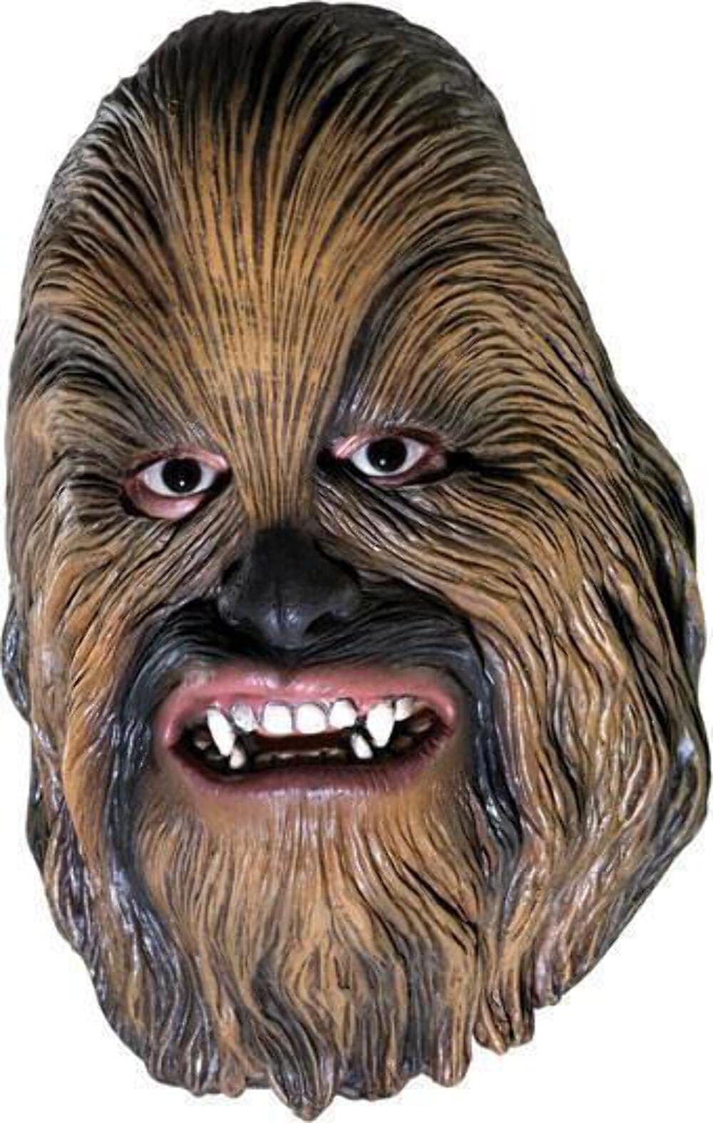 Amazon.com: Rubies Men's Star Wars Chewbacca Mask, Brown, One Size ...