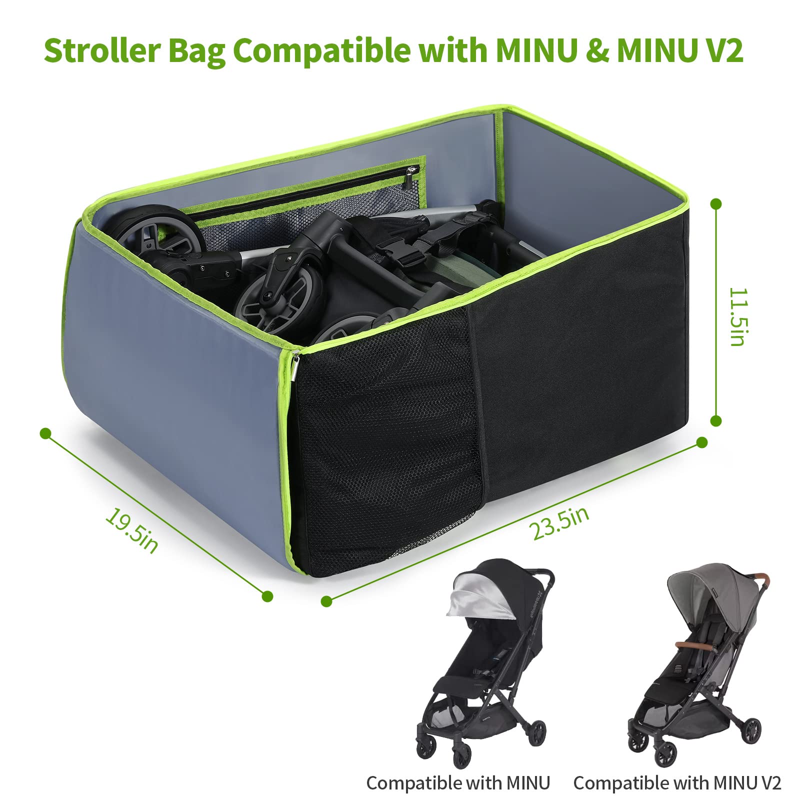 Stroller Bag Padded Compatible with UPPAbaby MINU V2 & MINU for ...