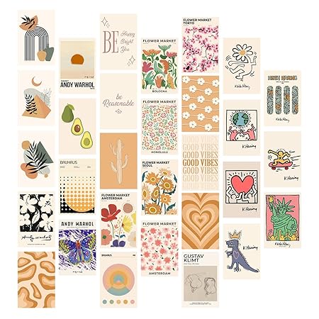 WIZZARTPRINTS Set of 30 Small Wall Posters Set Collage for Home Office ...
