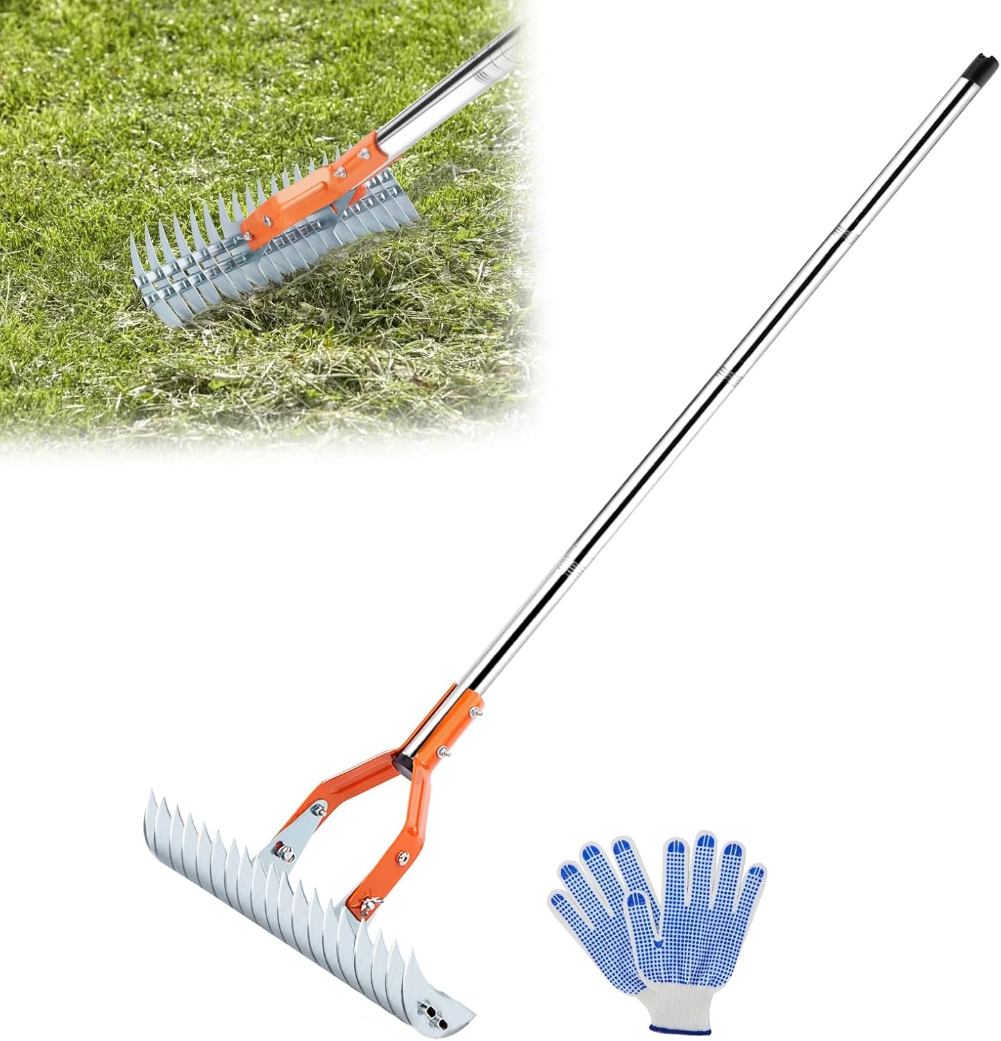 Amazon.com : Thatch Rake, 15 Inch Lawn Thatching Rake, Heavy-Duty ...