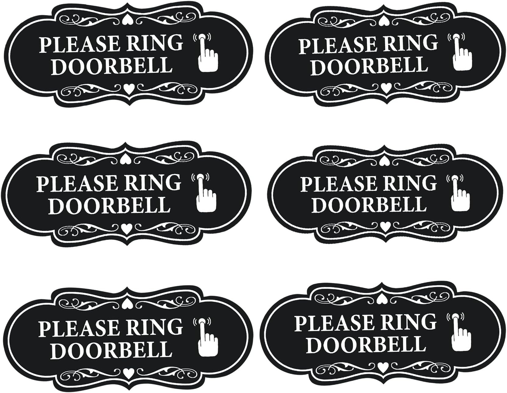 Amazon.com: HMDZMR Please Ring Doorbell Sign 6Pcs Self Adhesive Door ...