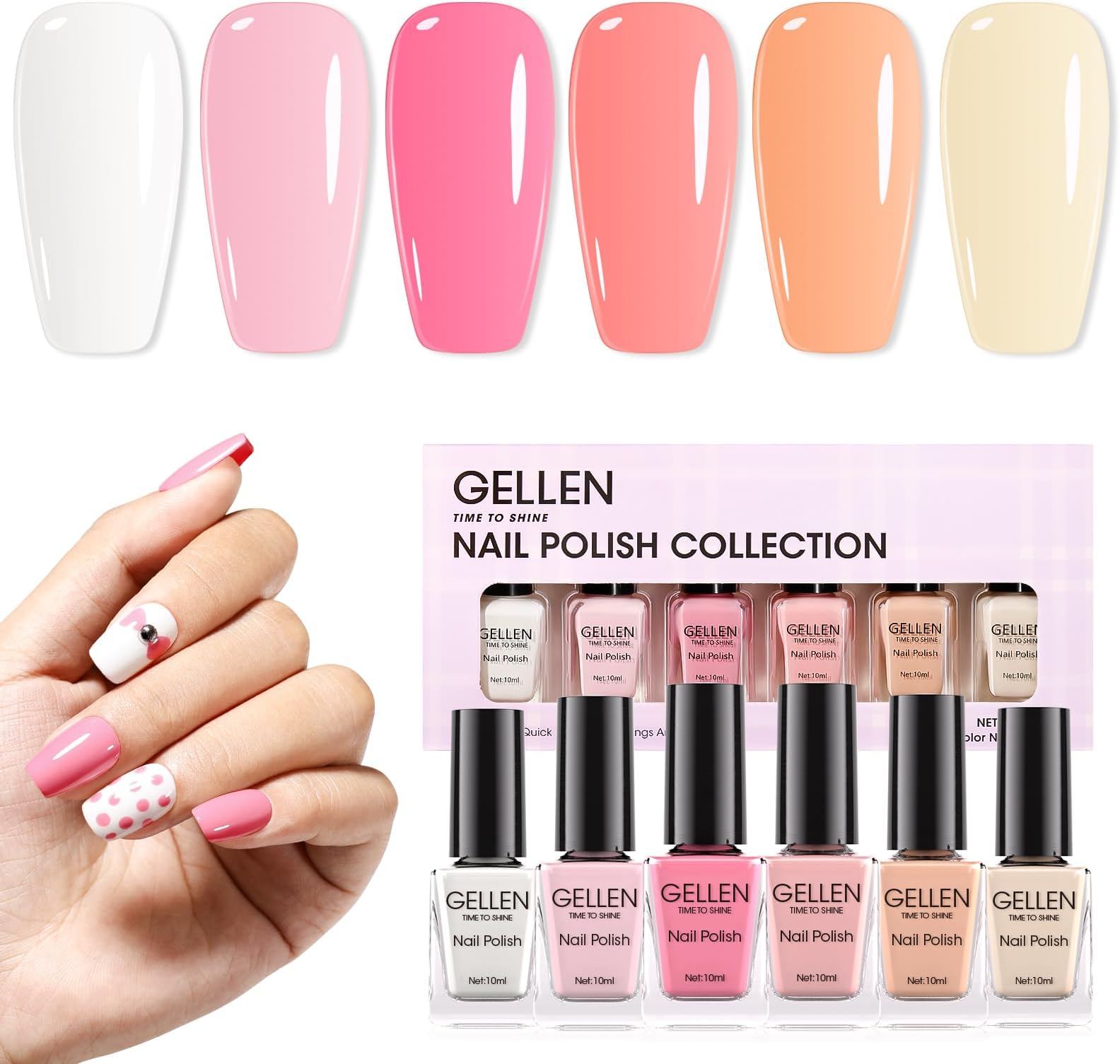 Amazon.com : Tophany Non Toxic Nail Polish Set, Easy Peel Off and Fast ...