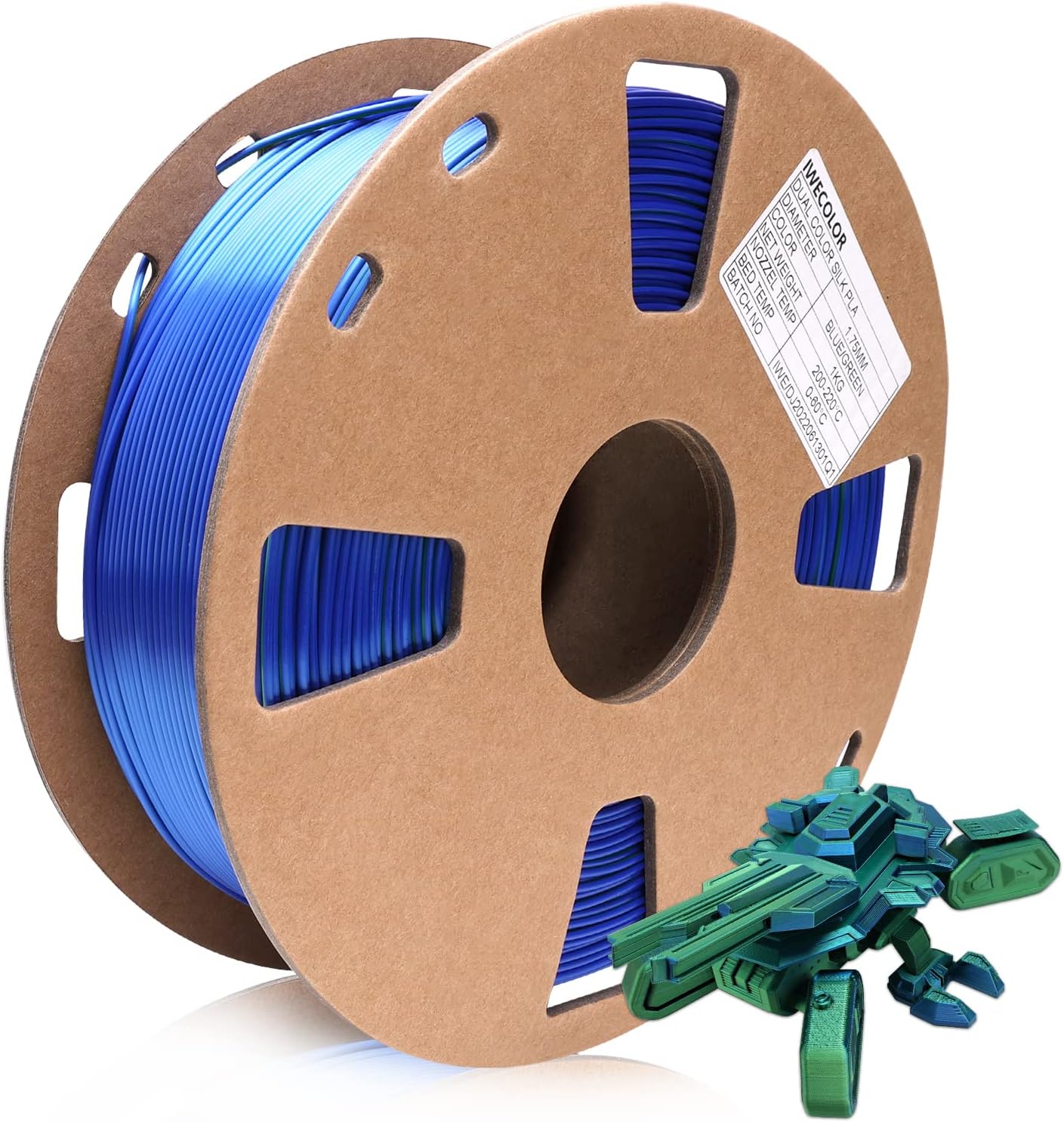 Amazon.com: ELEGOO PLA Filament 1.75mm Green 1kg Spool, 3D Printer ...