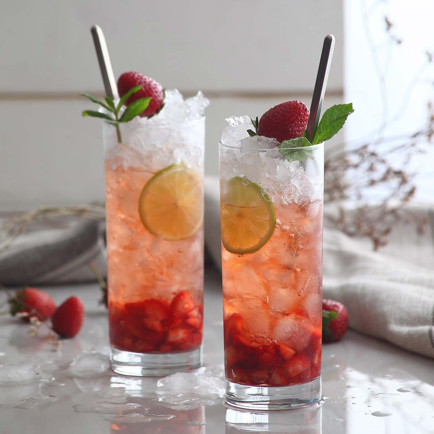 LAV 6X Clear 360ml Liberty Highball Glasses - Tall Hi Ball Glass Water ...