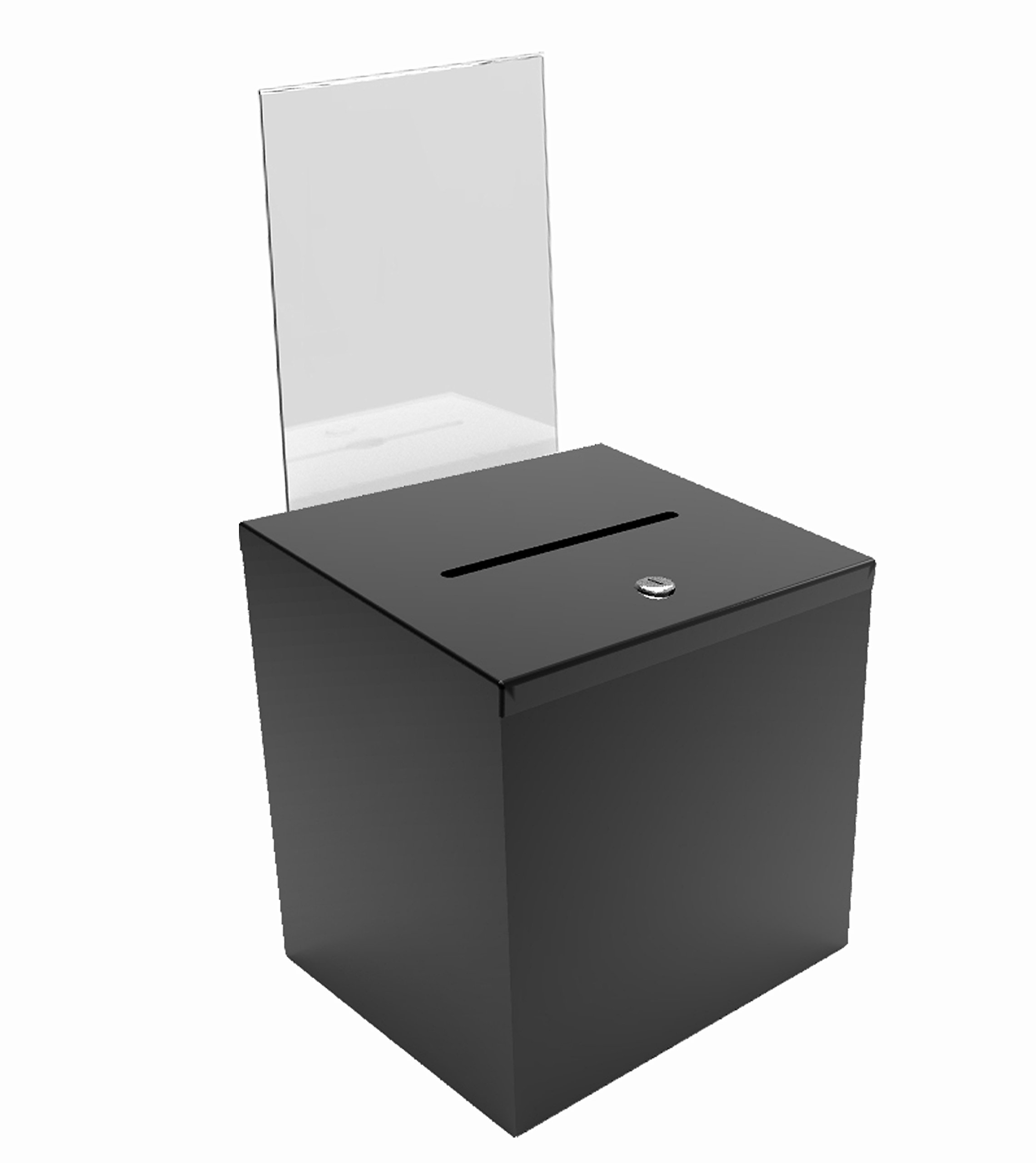 Amazon.com: Black Metal Donation Box Suggestion Charity Key Drop Fund ...