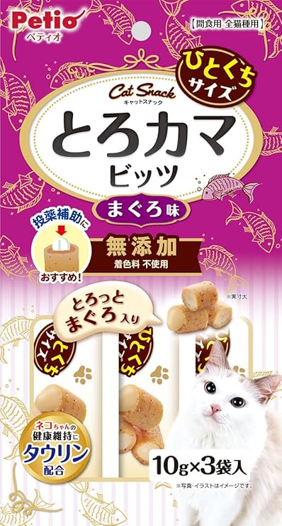 Amazon.co.jp: ペティオ (Petio) キャットSNACK とろカマ ビッツ まぐろ味 10g×3袋入 : ペット用品