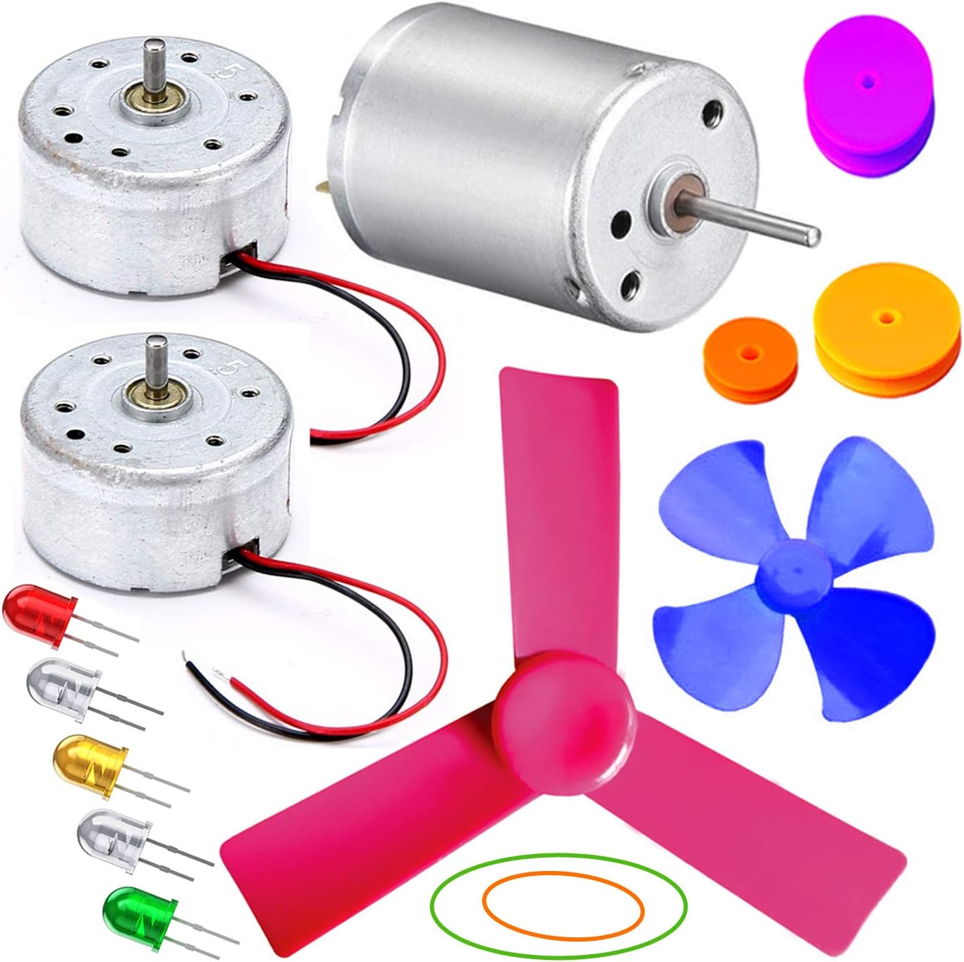 Kit4Curious® Solar/Dynamo/Wind Mill Motor/Low Current High Torque Motor ...