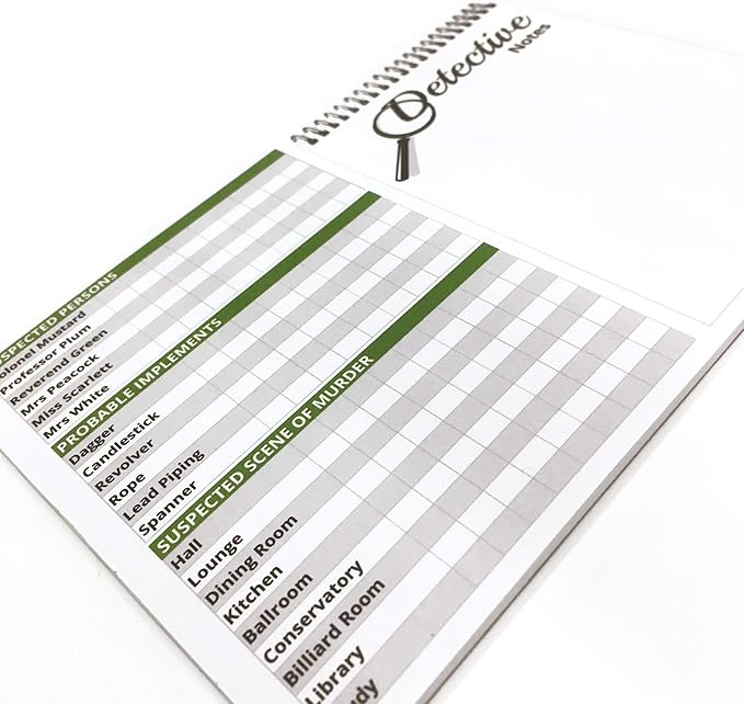 Detective Notes Cluedo replacement 25 sheet pad : Amazon.co.uk ...