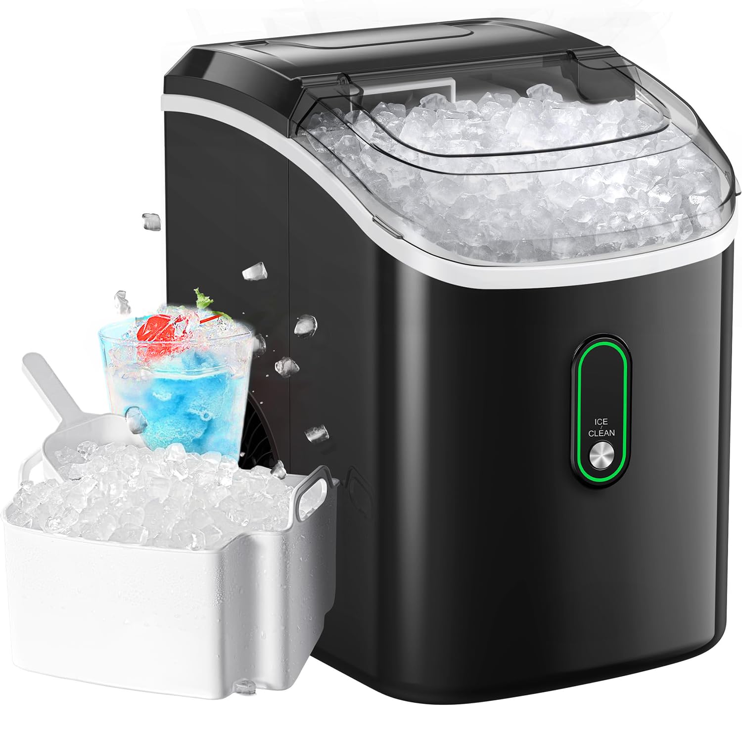 Amazon.com: Nugget Ice Maker Countertop, Portable Pellet Ice Machine ...