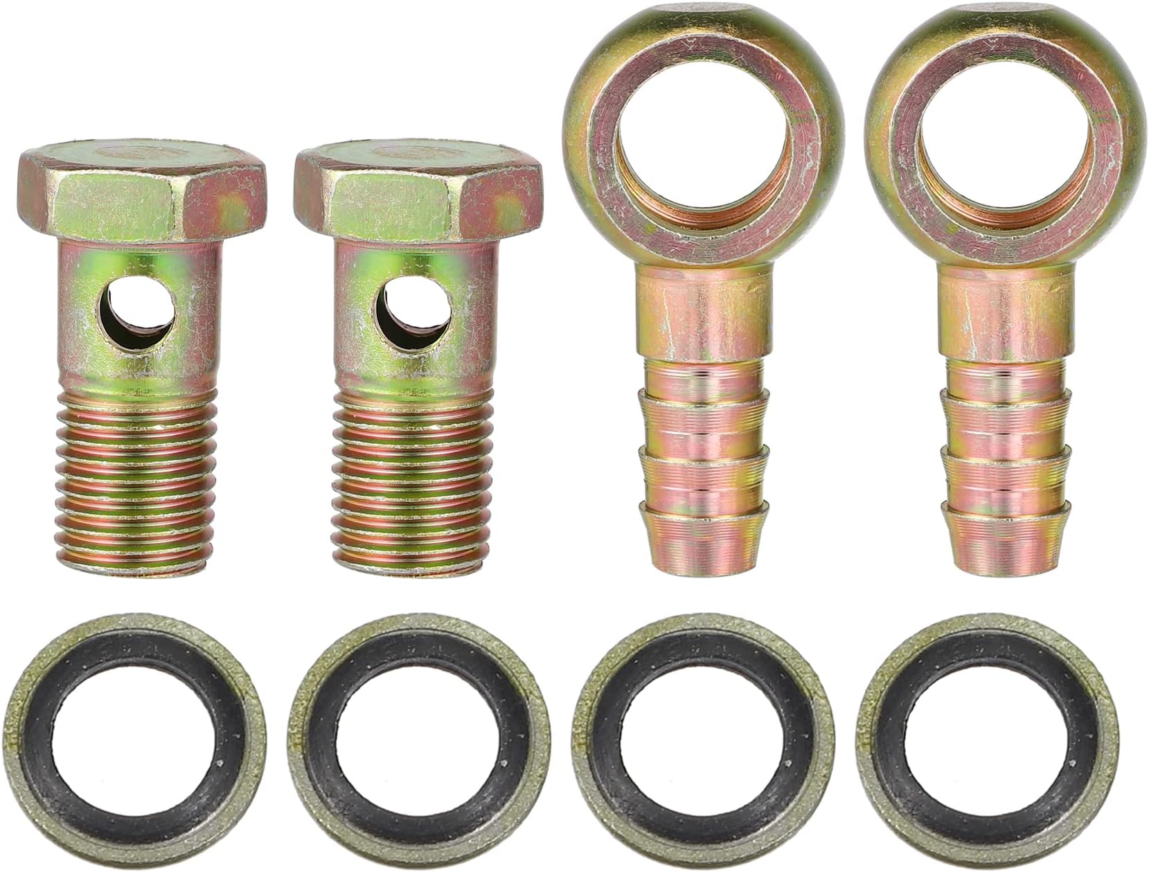 Amazon.com: X AUTOHAUX 2 Set Banjo Bolt Brake Fitting Adapter Kit M14x1 ...