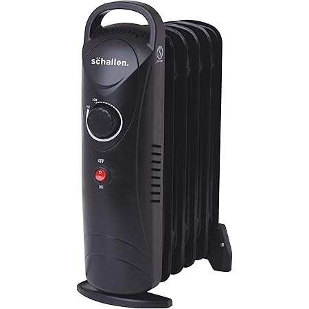 VonHaus Mini Oil Filled Radiator – 800W – H38 X L28 X D14cm – 6 Fin ...