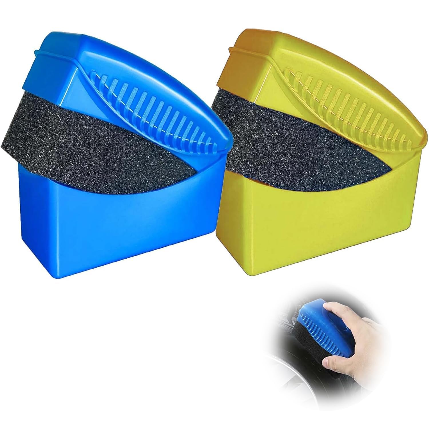 2 Pcs Tyre Dressing Applicator - 2 Pcs Tyre Shine Applicator with Case ...