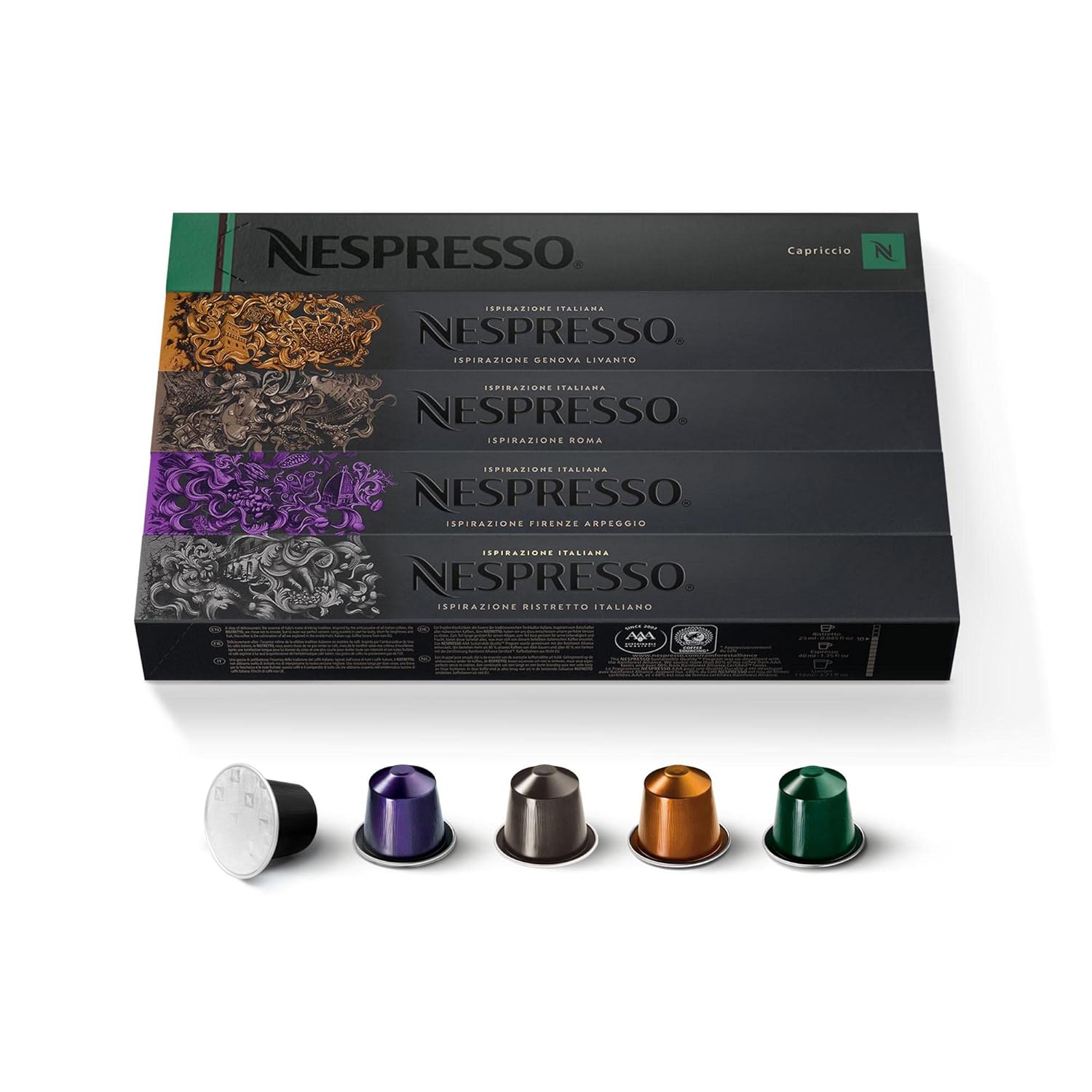 Amazon.com: Nespresso Capsules OriginalLine, Ispirazione Variety Pack ...