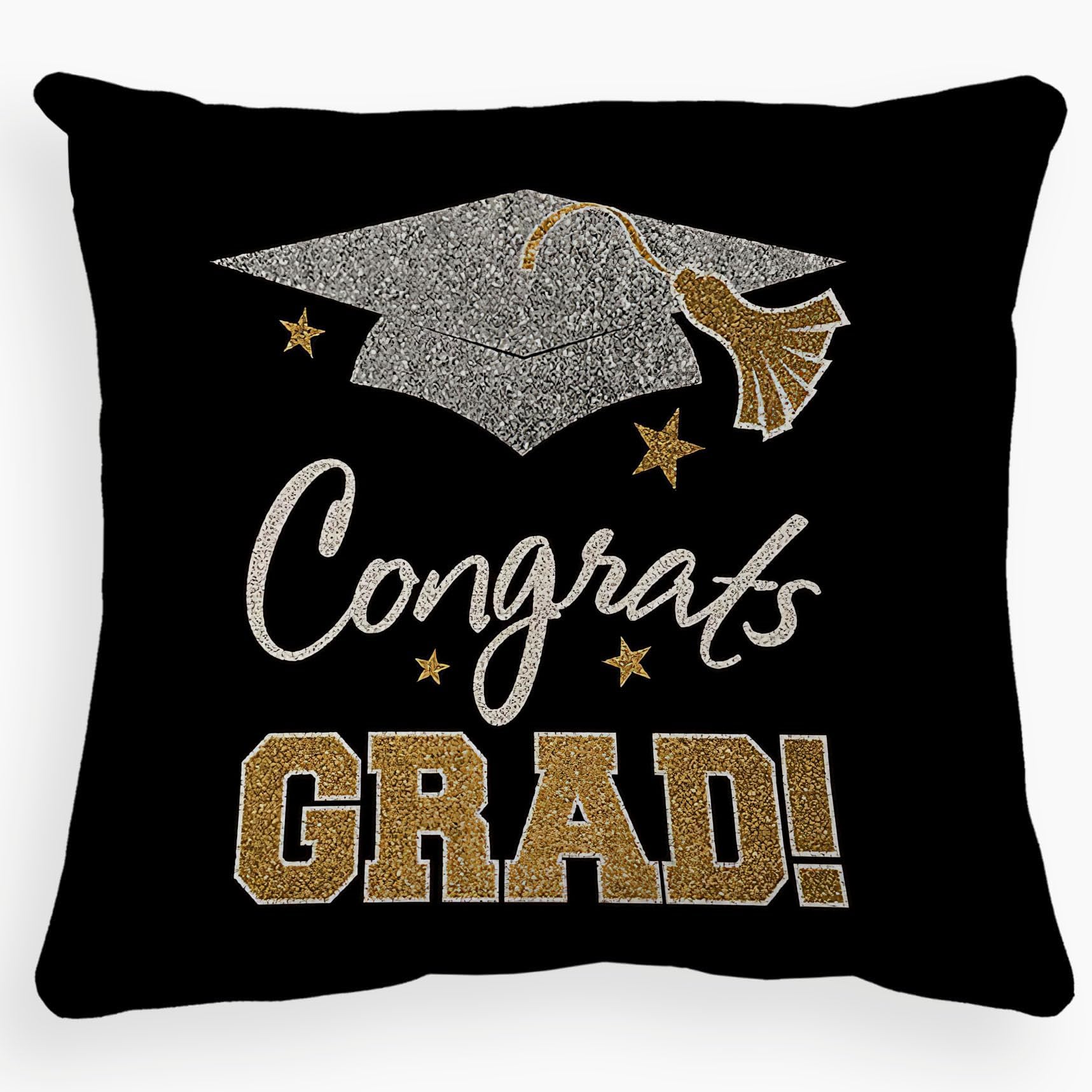 Amazon.com: Voatok Class Congrats Grad Diploma Cap Throw Pillow Case ...