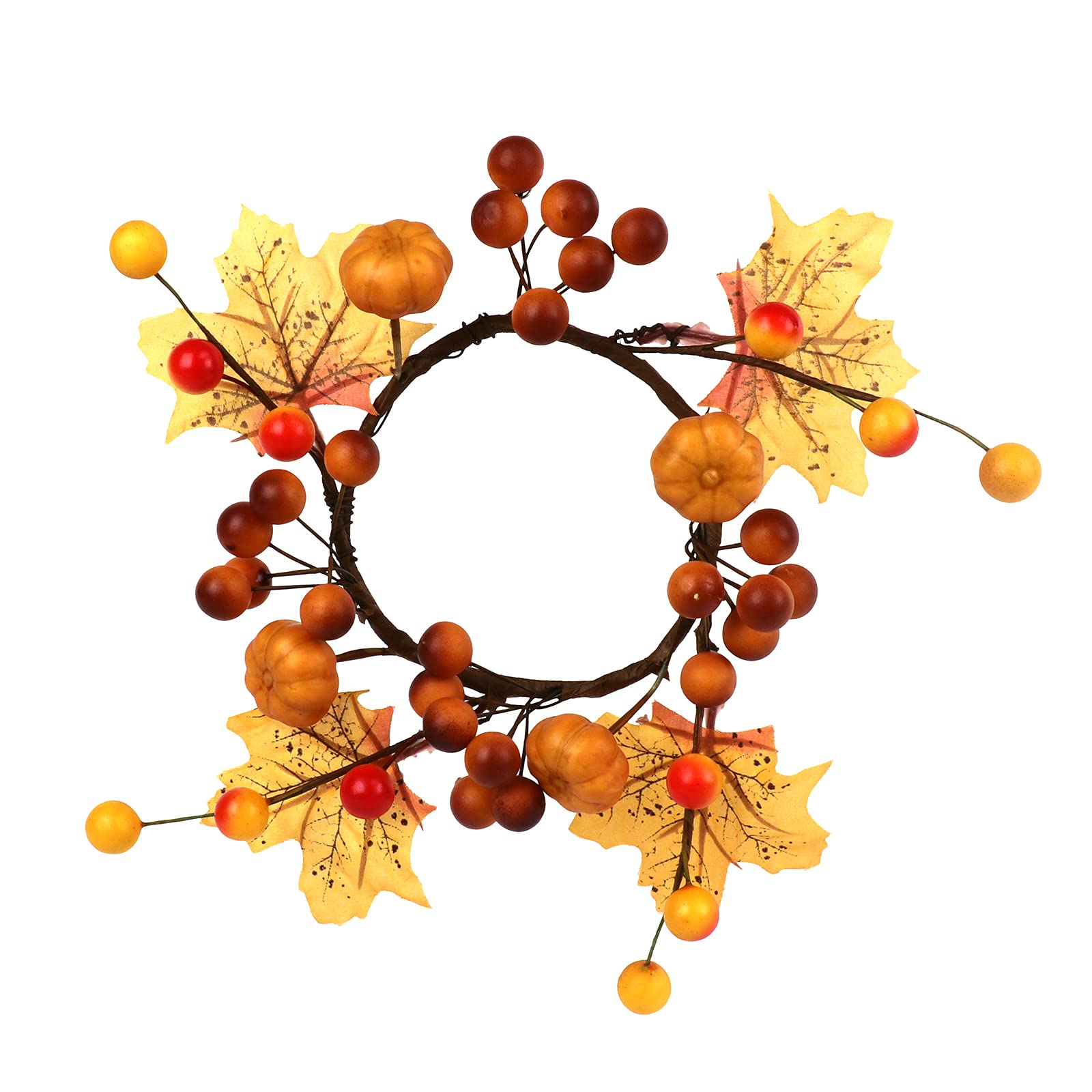 Amazon.com: UIYIHIF Fall Candle Rings, Fall Berry & Maple Leaf Pumpkin ...