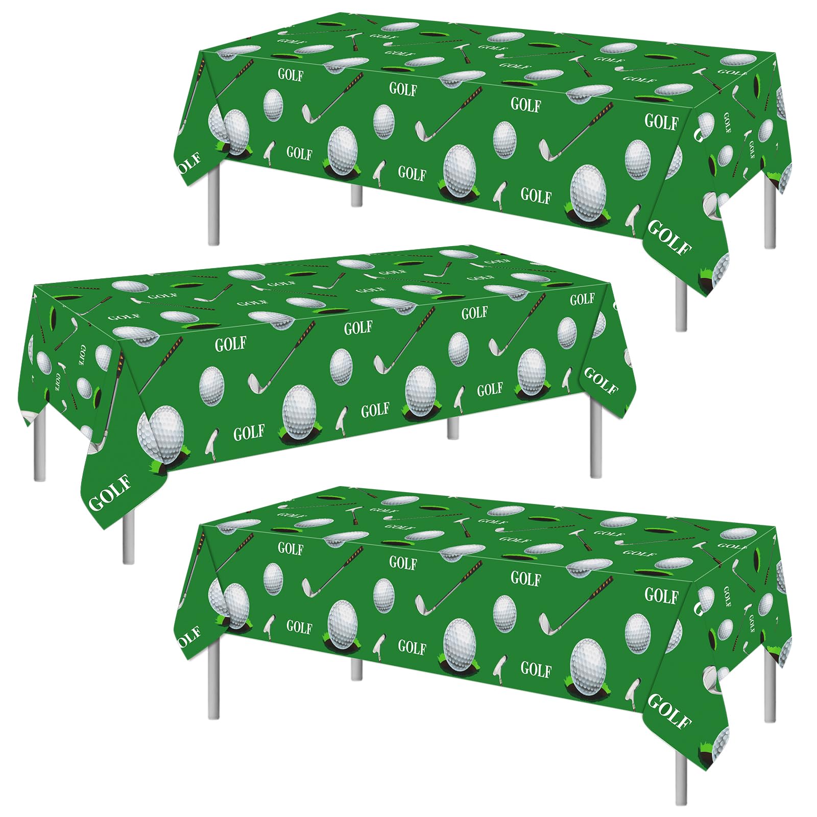 Amazon.com: PHOGARY 3 Pieces Golf Tablecloth Golf Party Decorations ...