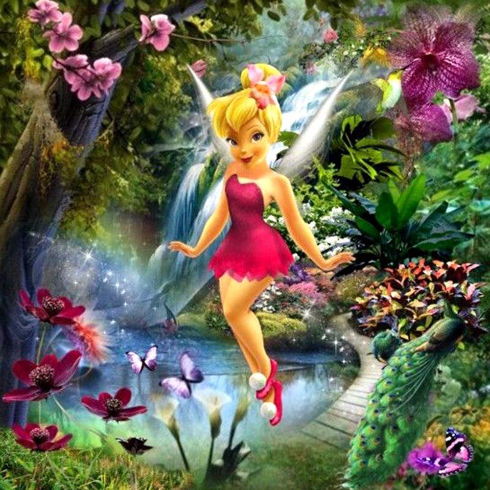 Amazon.com: DIY 5D Diamond Painting Kit, 12"X12" Tinker Bell Round Full ...