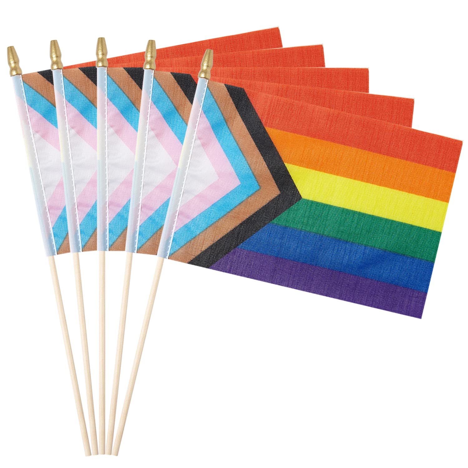Snapklik.com : ZXvZYT 12 Pack Progress Pride Rainbow Flags Gay LGBT ...