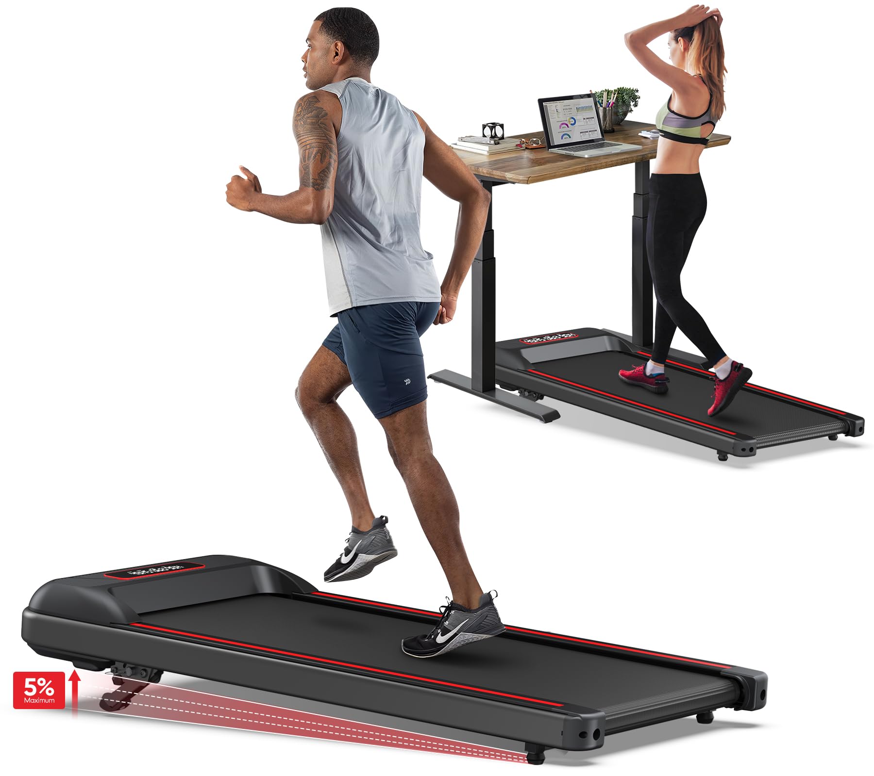 Factory seal---Incline Treadmills for Home, Walking Pad 320lb Weight ...