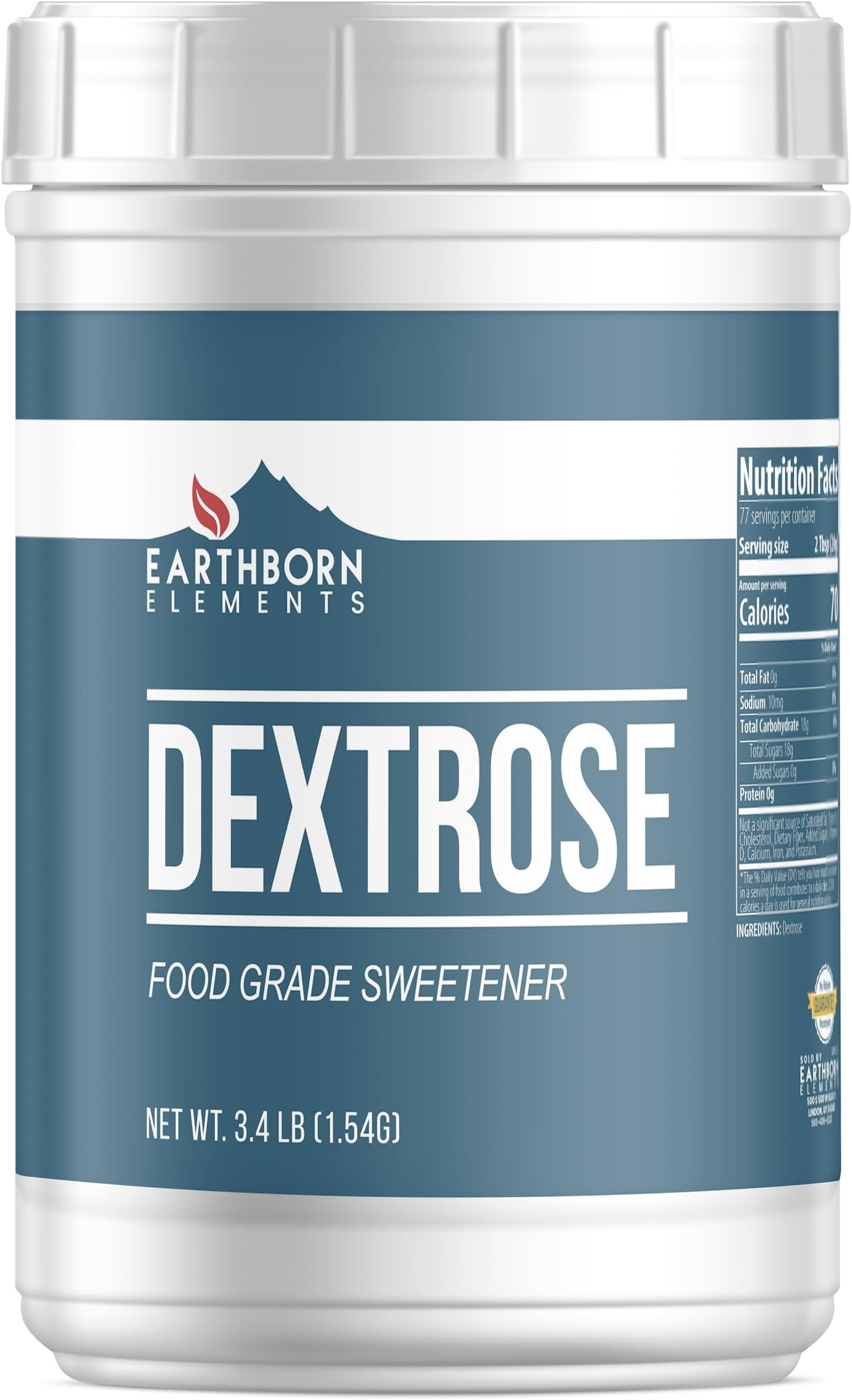 Amazon.com : Earthborn Elements Dextrose 3.4 lb, Sugar Substitute, Always Pure : Grocery ...