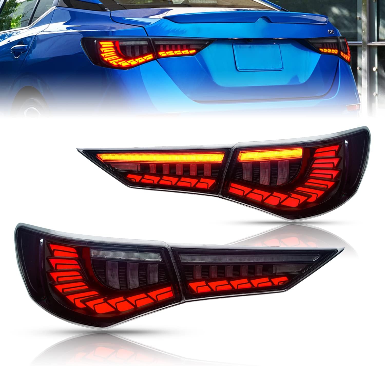 Amazon.com: Archaic LED Tail Lights Compatible for Sentra Sylphy Pulsar ...