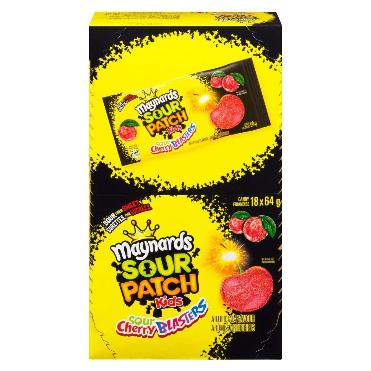 Amazon.com : Maynards Sour Cherry Blasters Candy, 64g/2.26oz (18ct ...