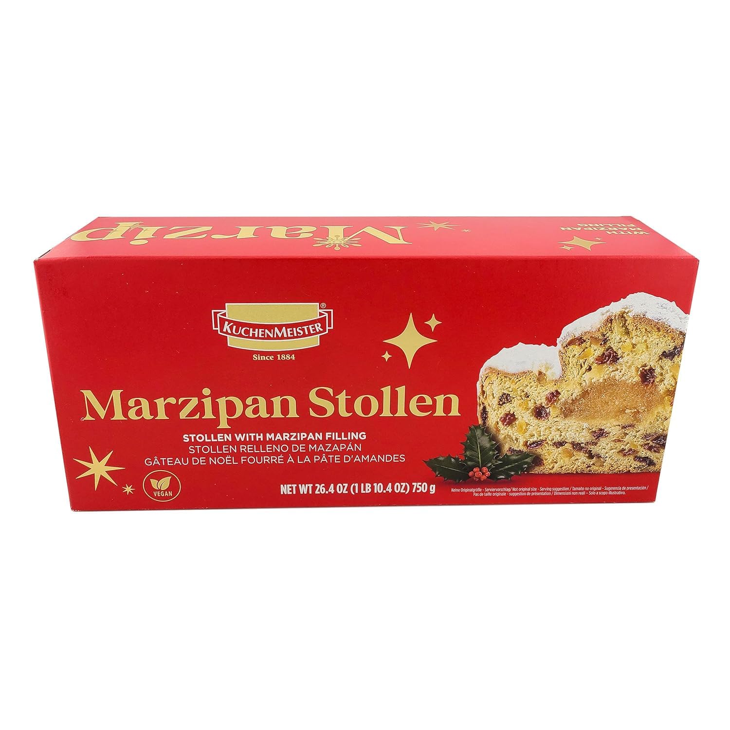 Amazon.com: Kuchen Meister Christmas Stollen Gift Box 26.4 Oz. (1 lb 10 ...