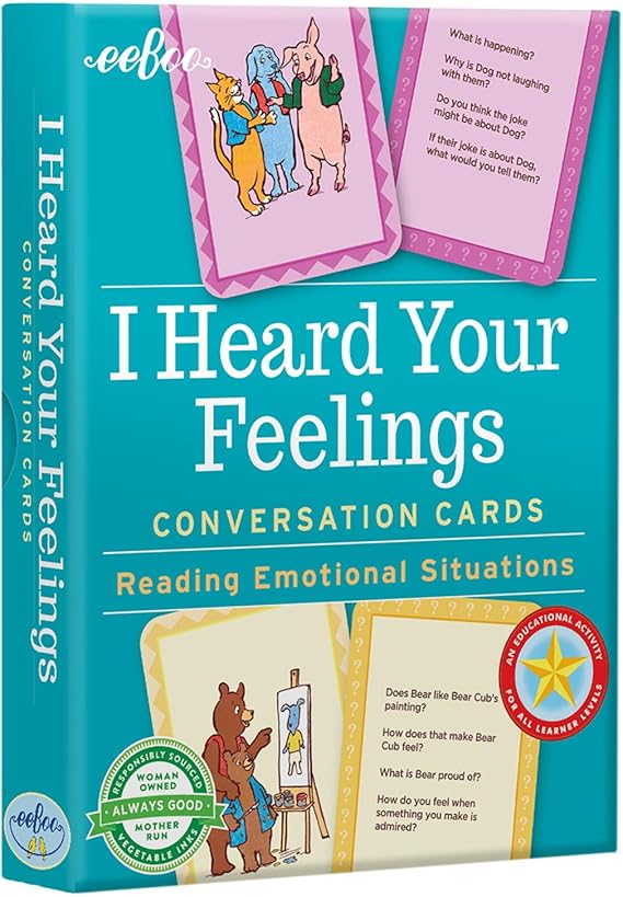 Amazon.com: eeBoo: I Heard Your Feelings, Conversation Flash Cards ...