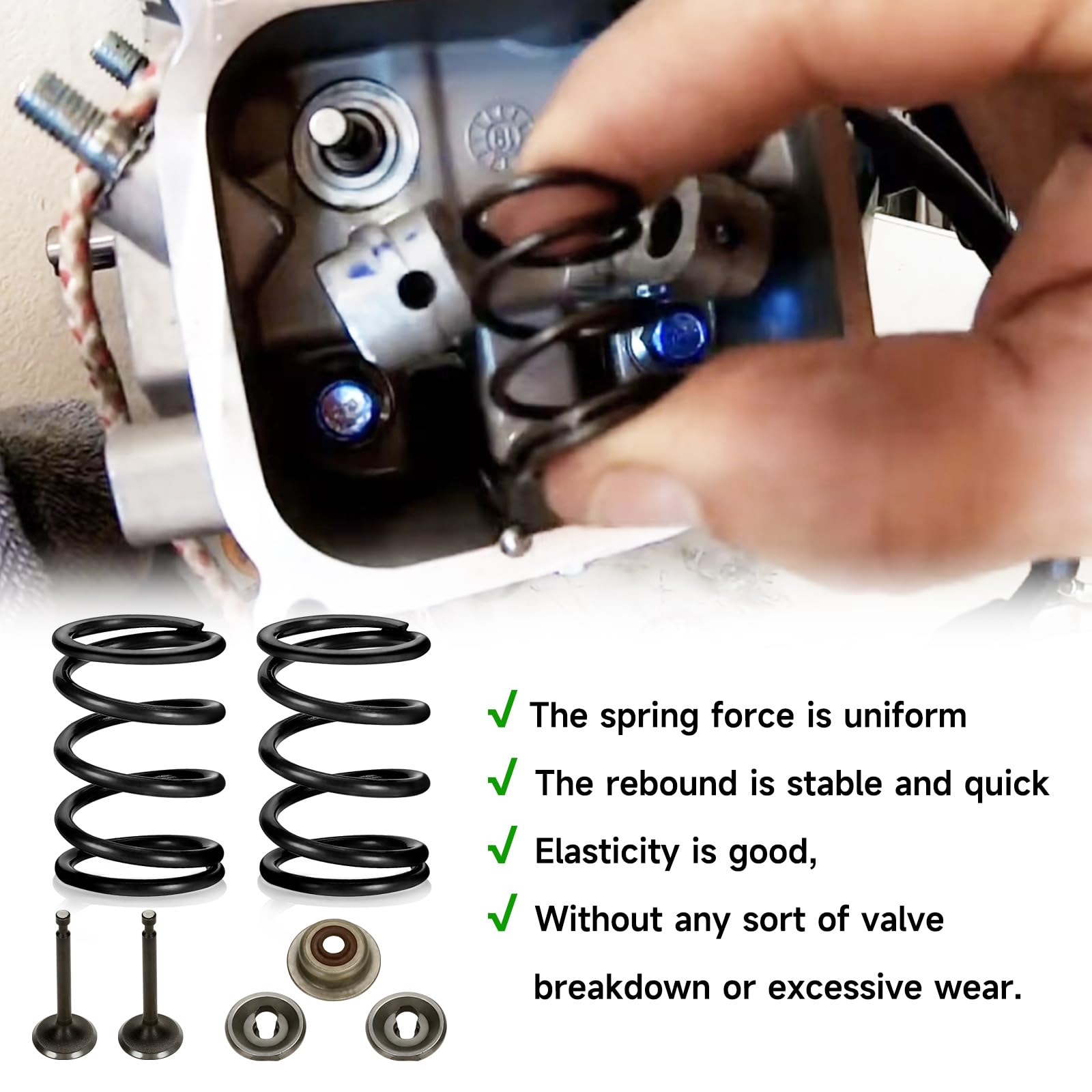 Snapklik.com : Racing 22lb Valve Springs Retainer And Lock For Predator ...