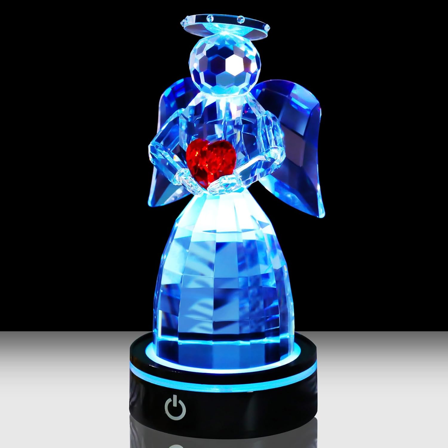 Amazon.com: YWHL Handmade Crystal Guardian Angel Figurine, Glass Angel ...