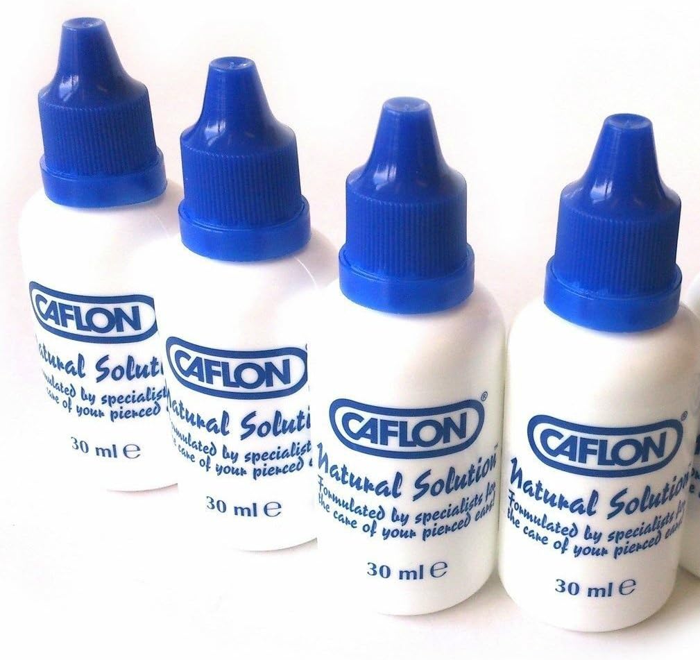 4 x Bottles of Caflon - Ear Piercing Aftercare Natural Solution ...