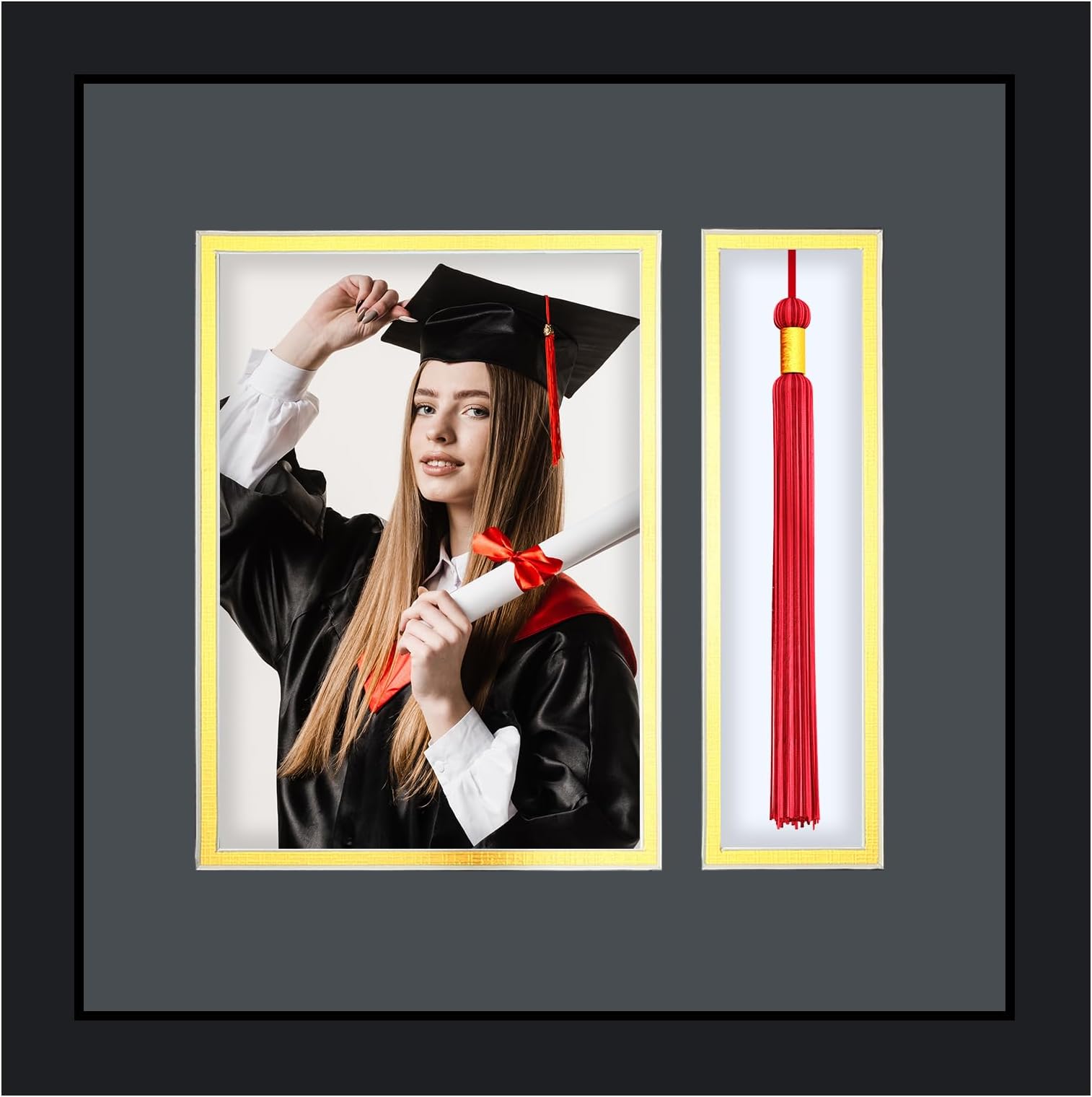 Amazon.com - Black Wood Graduation Tassel Picture Frame for 5x7 print ...