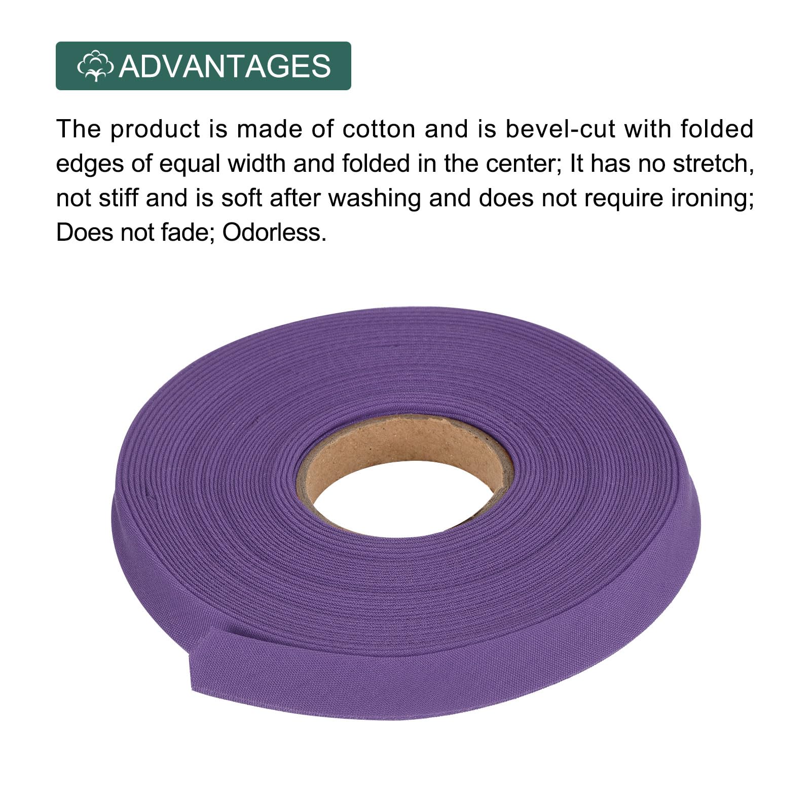 Snapklik.com : MECCANIXITY 1/2 Inch Double Fold Bias Tape Polyester ...