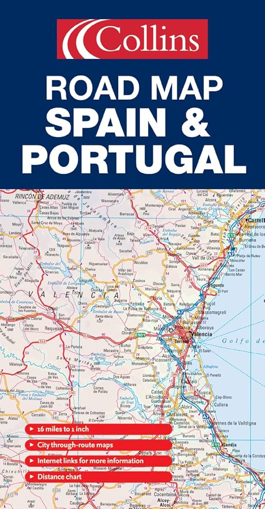 Driving Map Of Spain 500K Regional Road Map Of Spain 11: South West