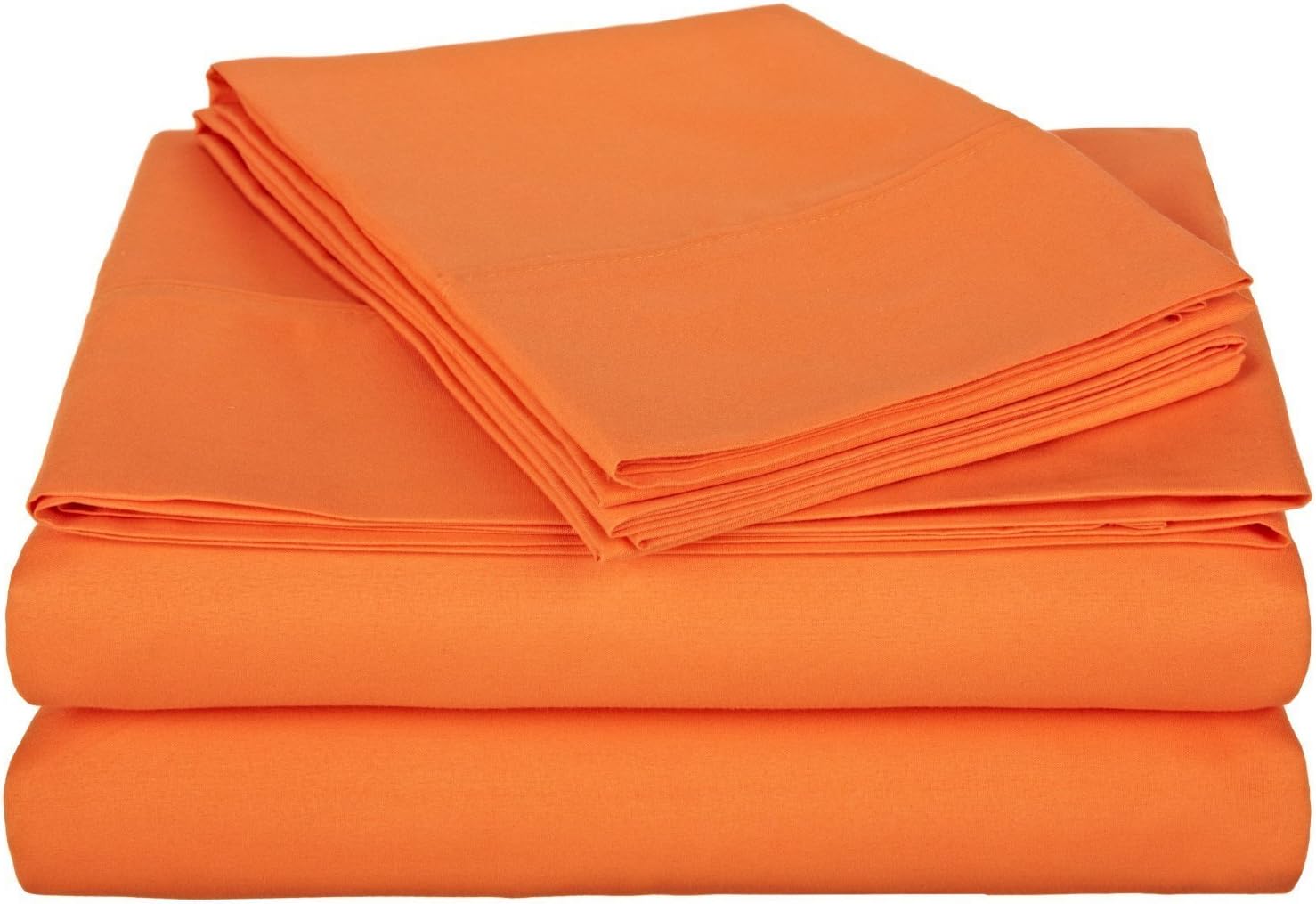 Amazon.com: Twin XL 100% Micro Fiber Orange 3 PC Sheet Set - Soft and ...