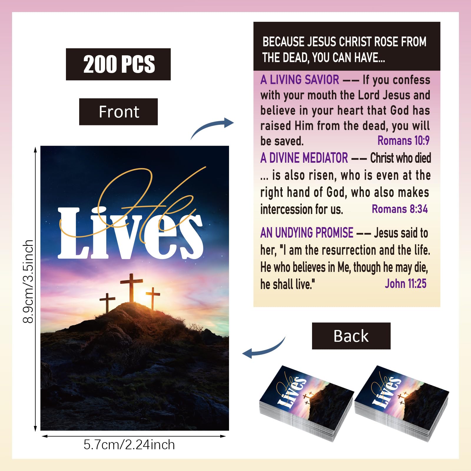 Snapklik.com : Noveread 200 Pcs Gospel Tract Card Salvation Cards ...