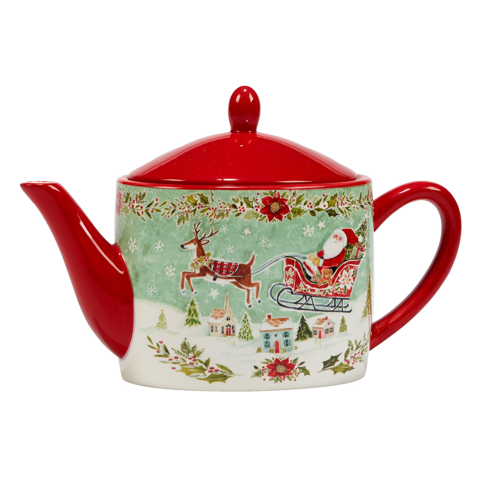 Amazon.com | Certified International Joy of Christmas Teapot 40 oz ...